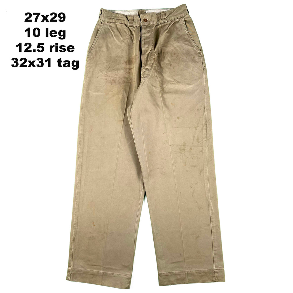 50s/60s US Army Officer Chinos- SELECT PAIR – Plum Garments