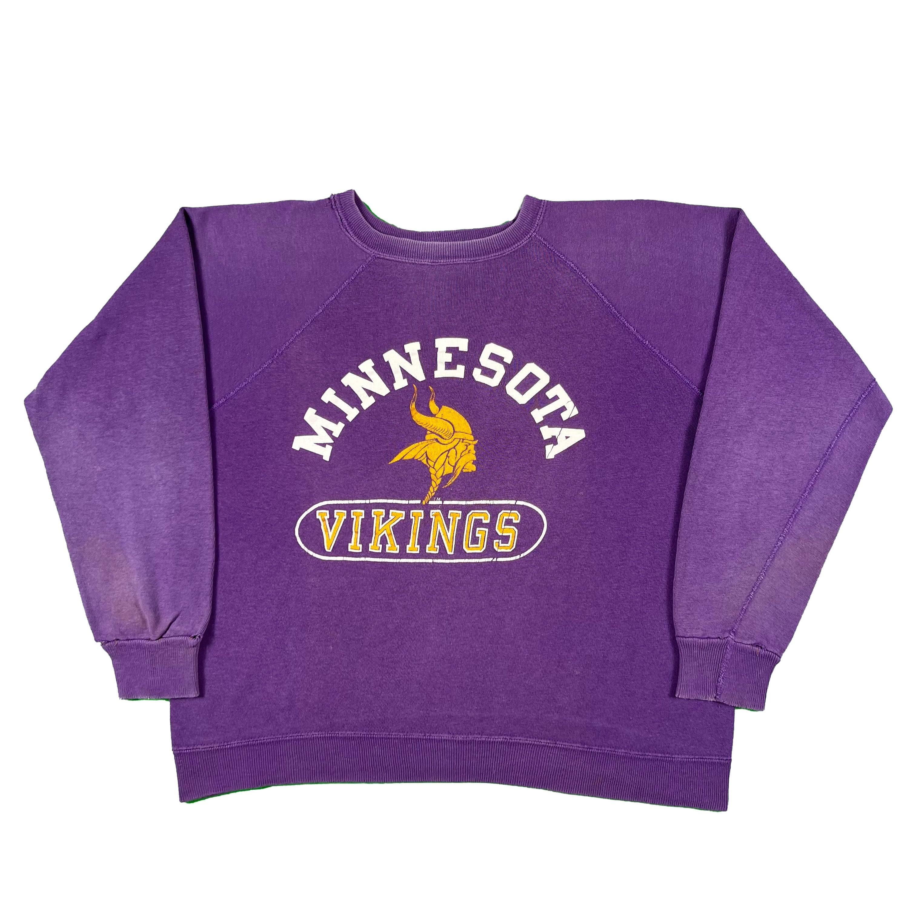 70s Minnesota Vikings Champion Blue Bar Sweatshirt- M – Plum Garments