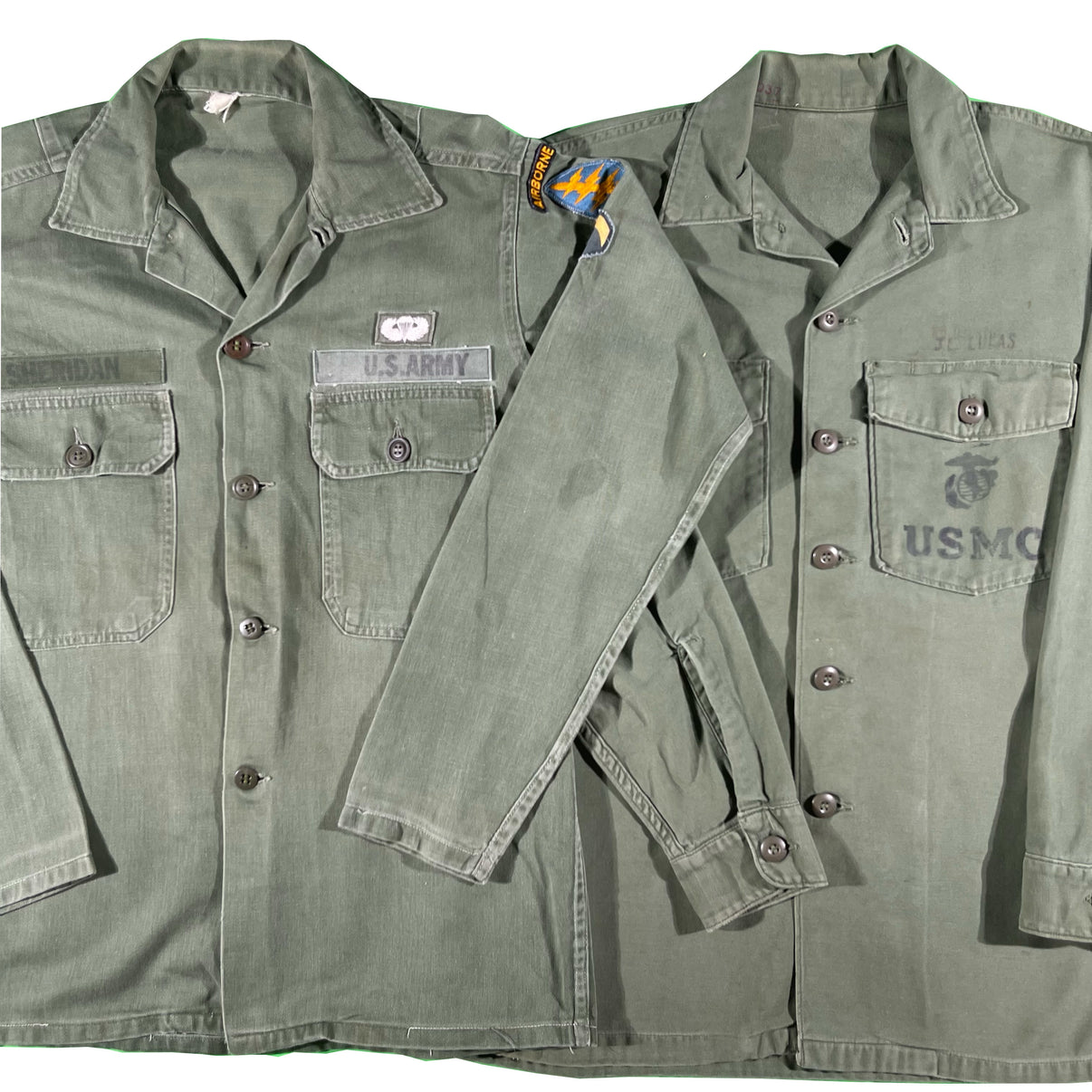 60s/70s US Army OG-107 Utility Shirt- SELECT SIZE – Plum Garments