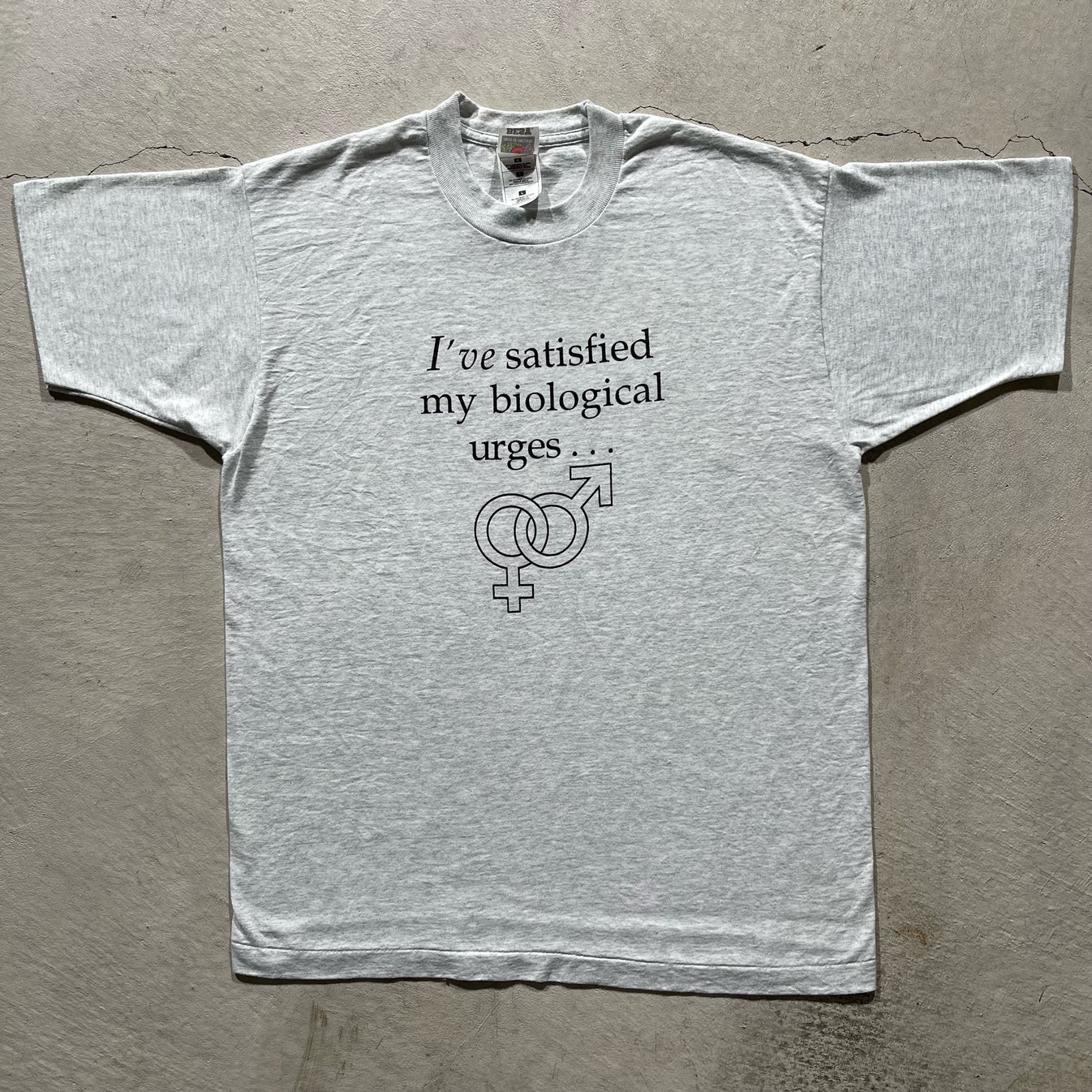 90s Biological Urges Tee- L – Plum Garments
